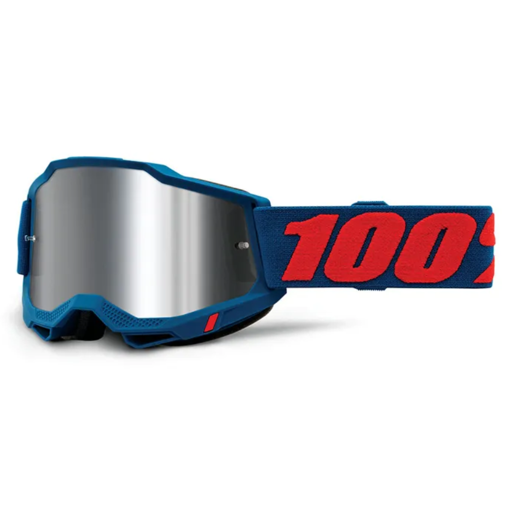 Goggles: 100% ACCURI 2 Odeon Flash Silver – NO LIMITS MOTO